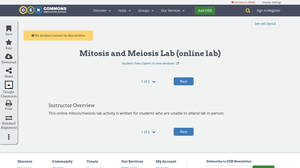 Mitosis and Meiosis Lab (online lab) | OER Commons