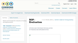 SOP - Evaluation | OER Commons
