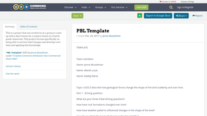 PBL Template | OER Commons