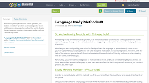 Language Study Methods #1 | OER Commons