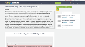 Remote Learning Plan: World Religions 9-12 | OER Commons