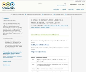 Climate Change: Cross-Curricular Math, English, Science Lesson | OER ...