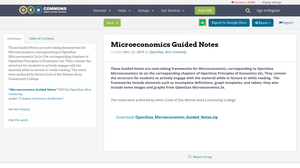 Microeconomics Guided Notes | OER Commons
