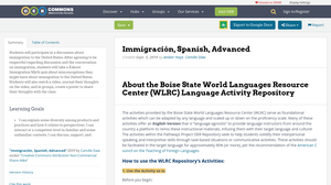 Immigración, Spanish, Advanced | OER Commons