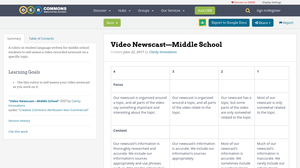 Video Newscast—Middle School | OER Commons