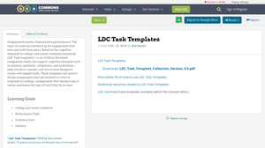 LDC Task Templates | OER Commons