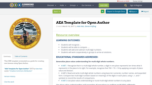 AEA Template for Open Author | OER Commons