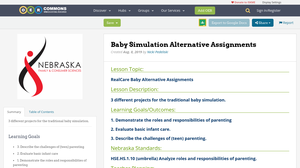 Baby Simulation Alternative Assignments | OER Commons