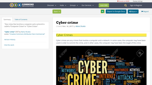 Cyber crime | OER Commons