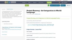 Project Runway - Art Integration in World Language | OER Commons