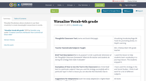 Visualize Vocab-4th grade | OER Commons