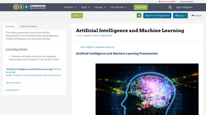 Artificial Intelligence and Machine Learning | OER Commons