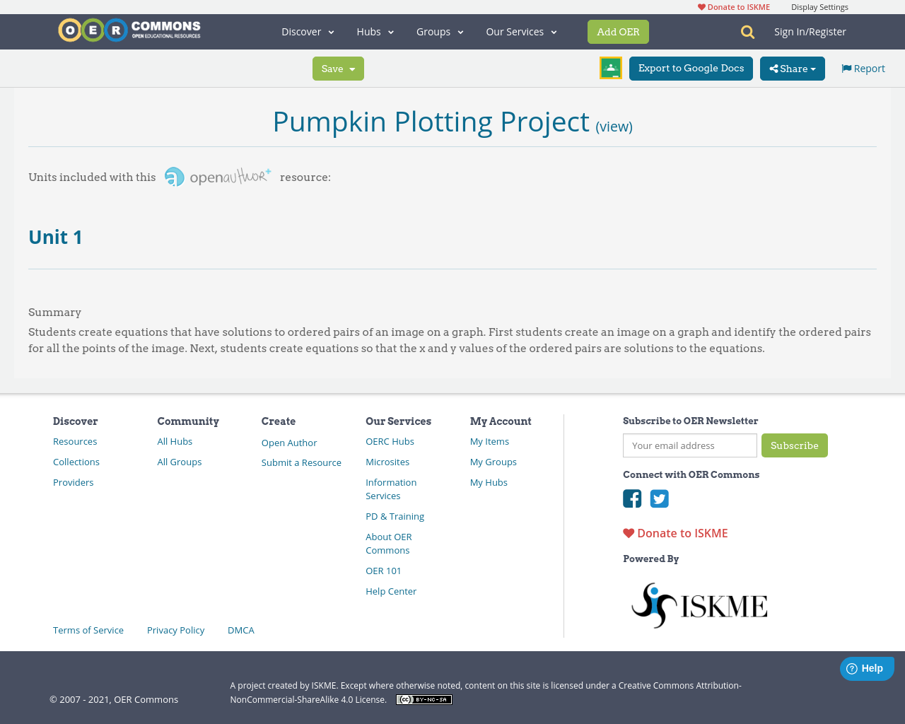 Pumpkin Plotting Project | OER Commons