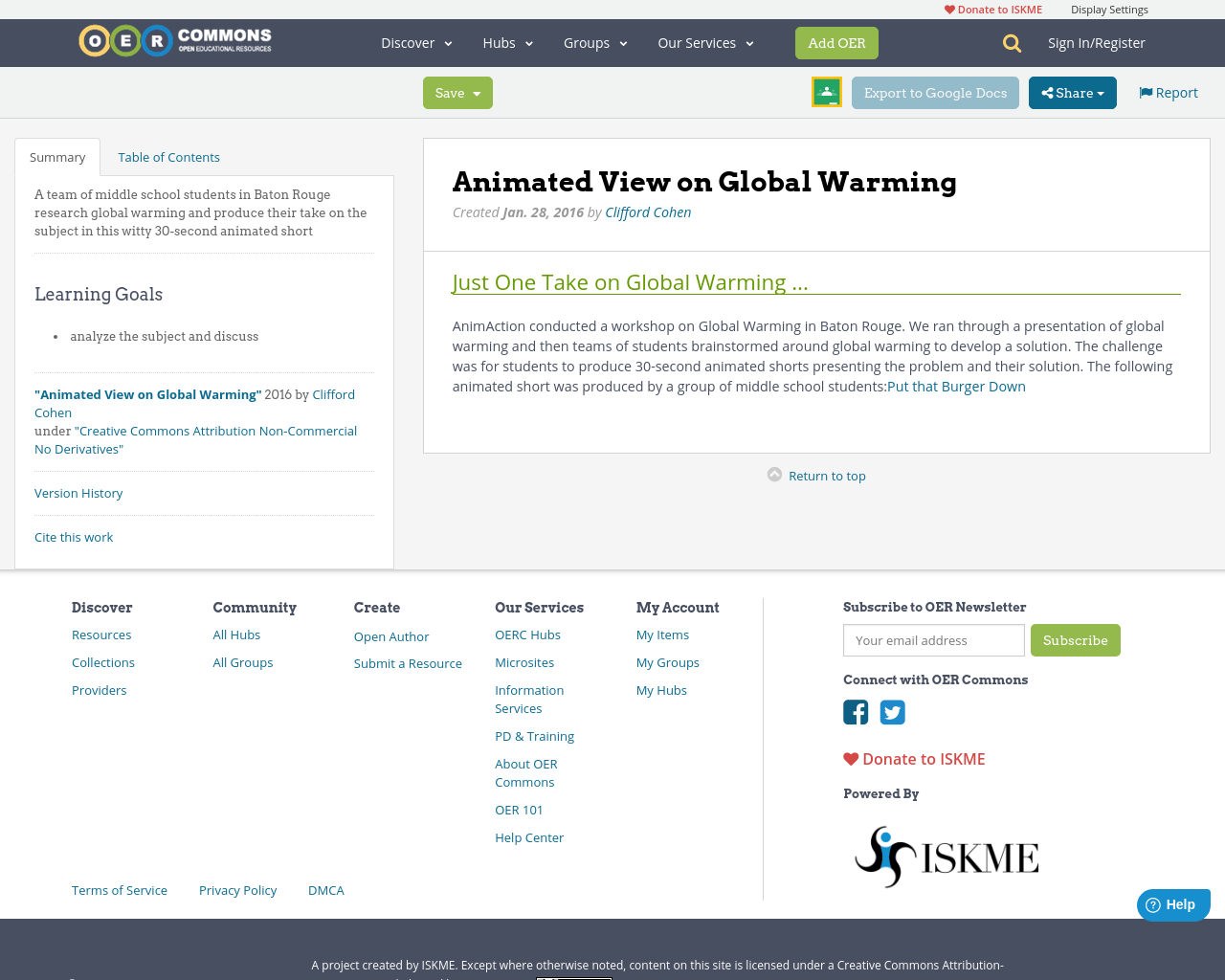 Animated View on Global Warming | OER Commons