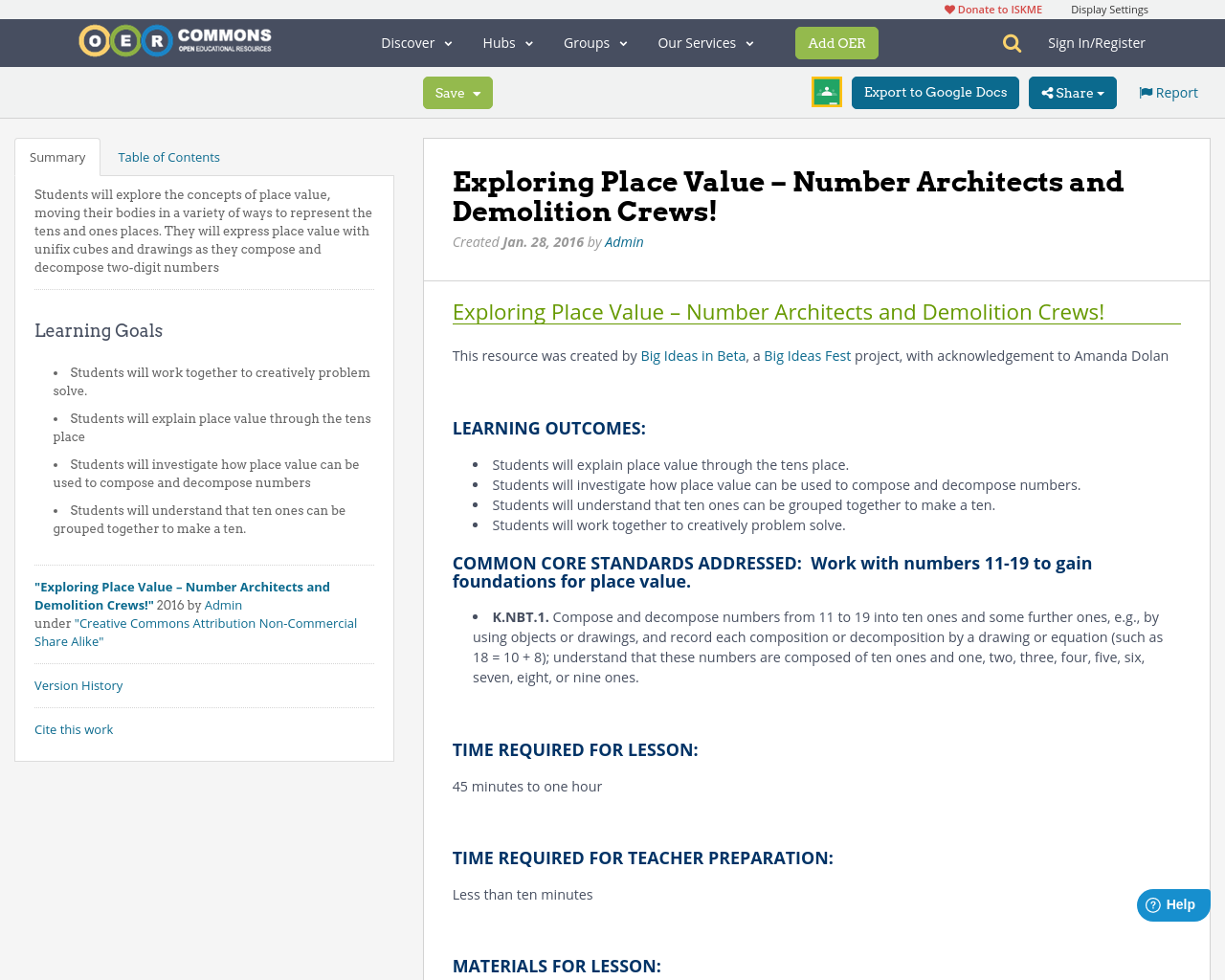 Exploring Place Value – Number Architects and Demolition Crews! | OER ...