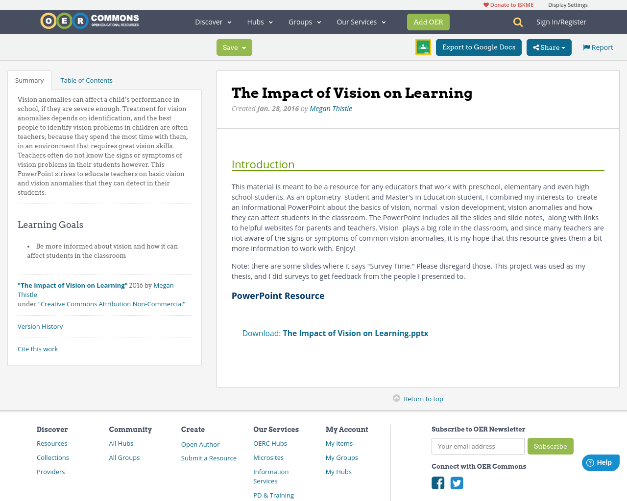 The Impact of Vision on Learning | OER Commons
