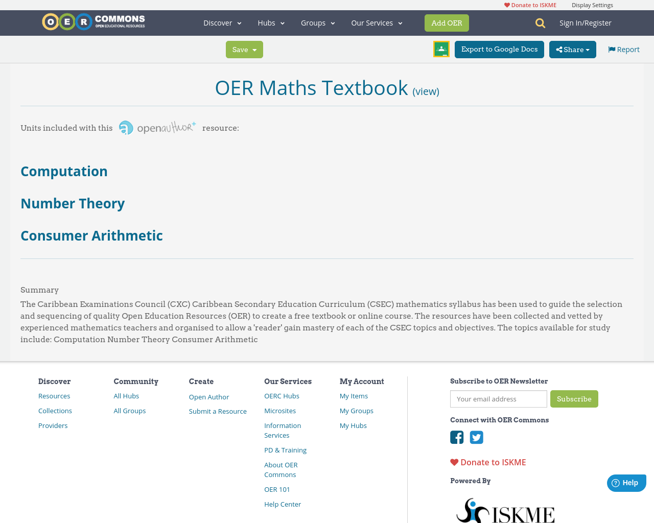 OER Maths Textbook | OER Commons