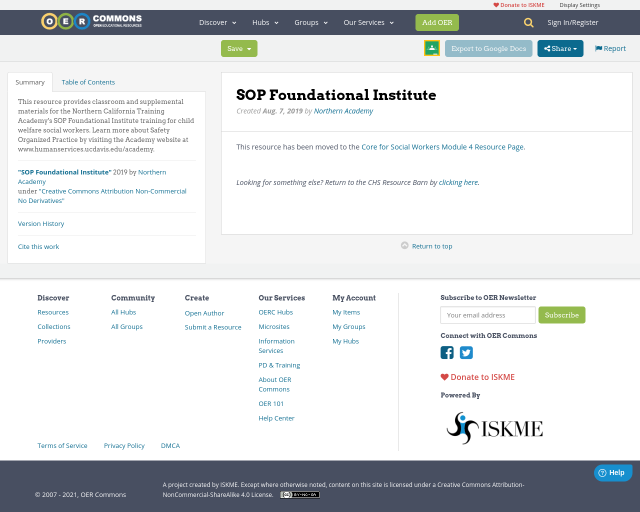 SOP Foundational Institute | OER Commons
