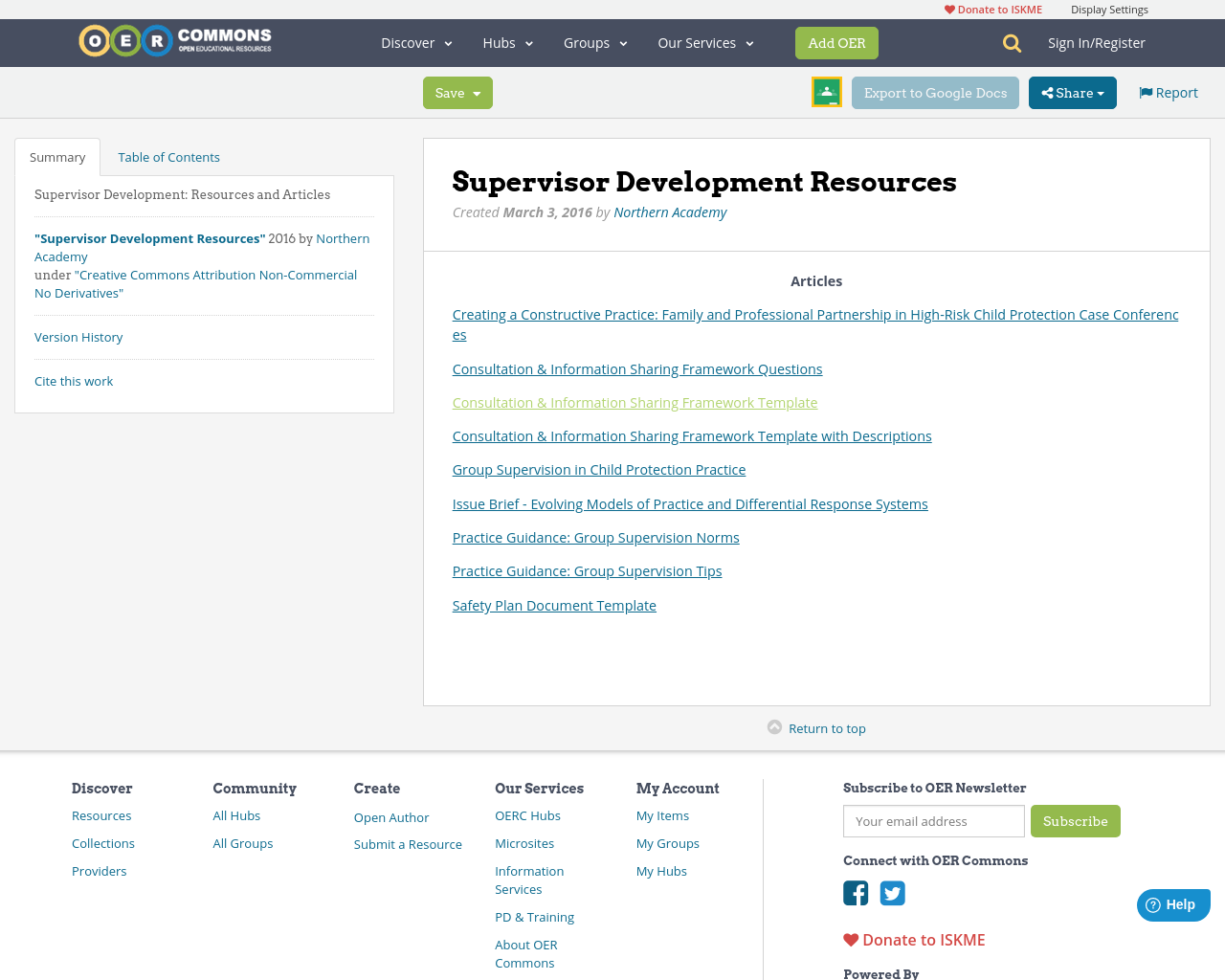 Supervisor Development Resources | OER Commons