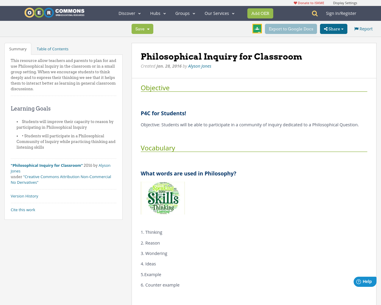 Philosophical Inquiry for Classroom | OER Commons
