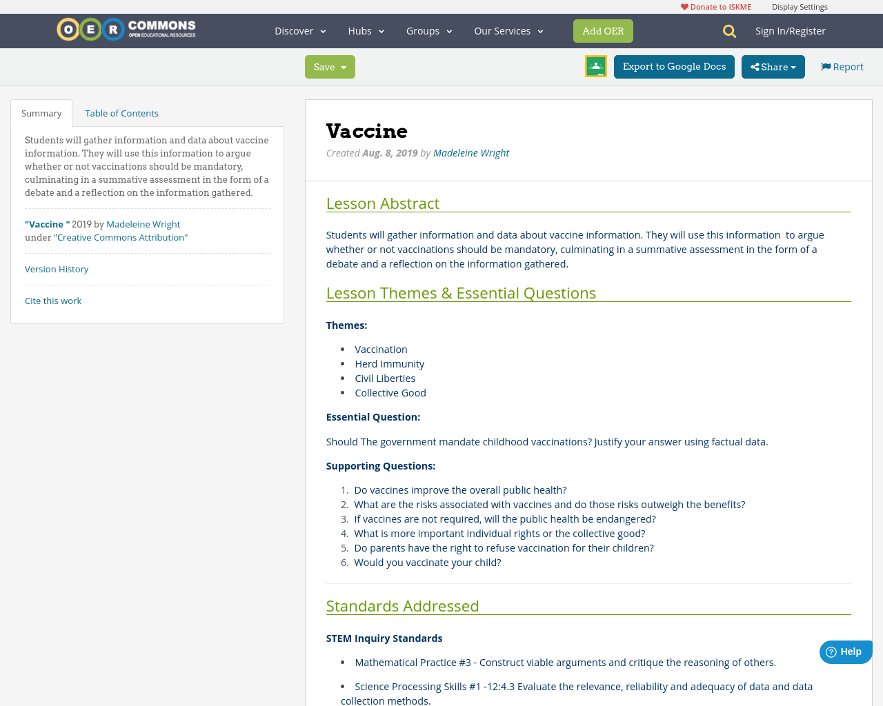 Vaccine | OER Commons
