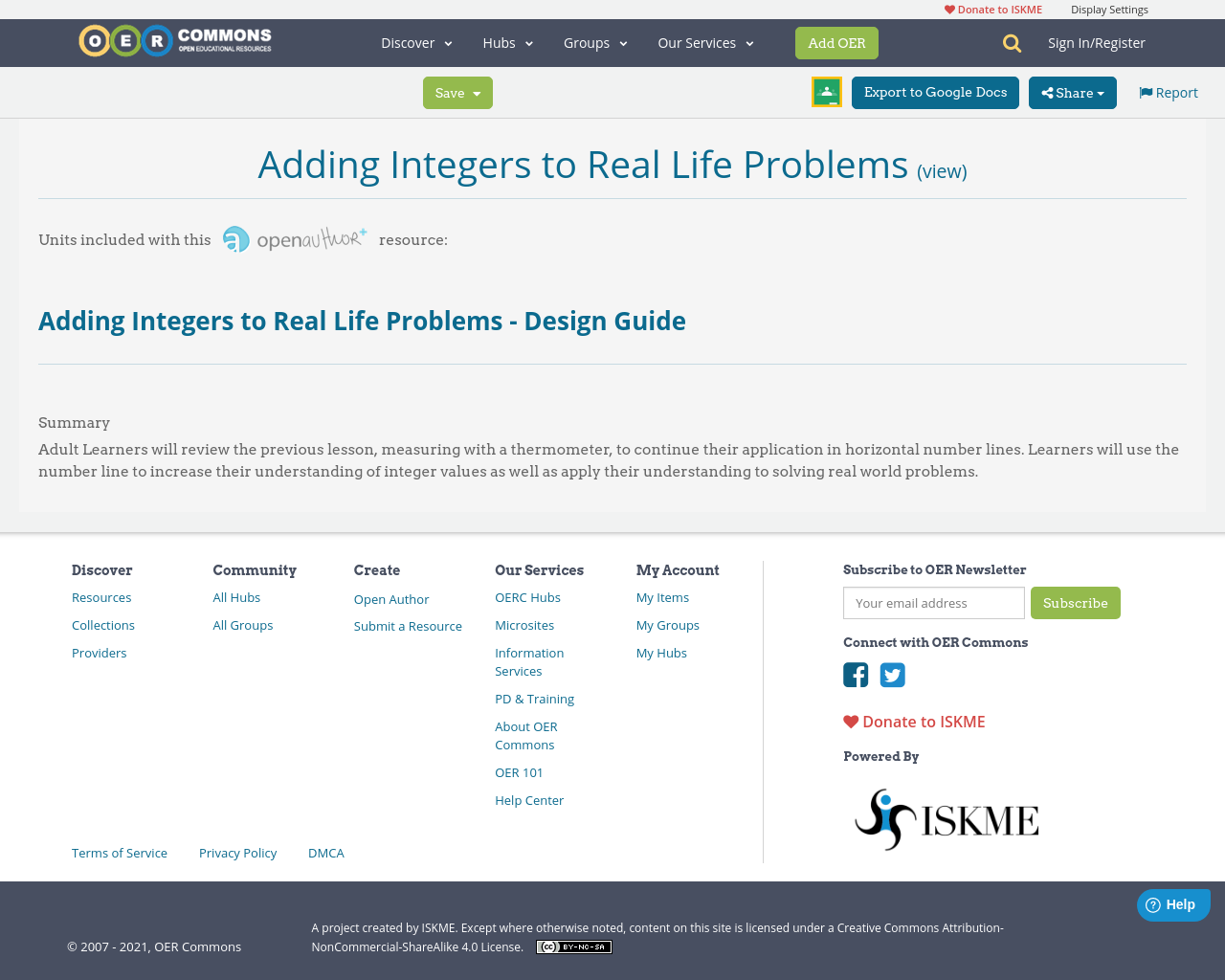 Adding Integers to Real Life Problems | OER Commons
