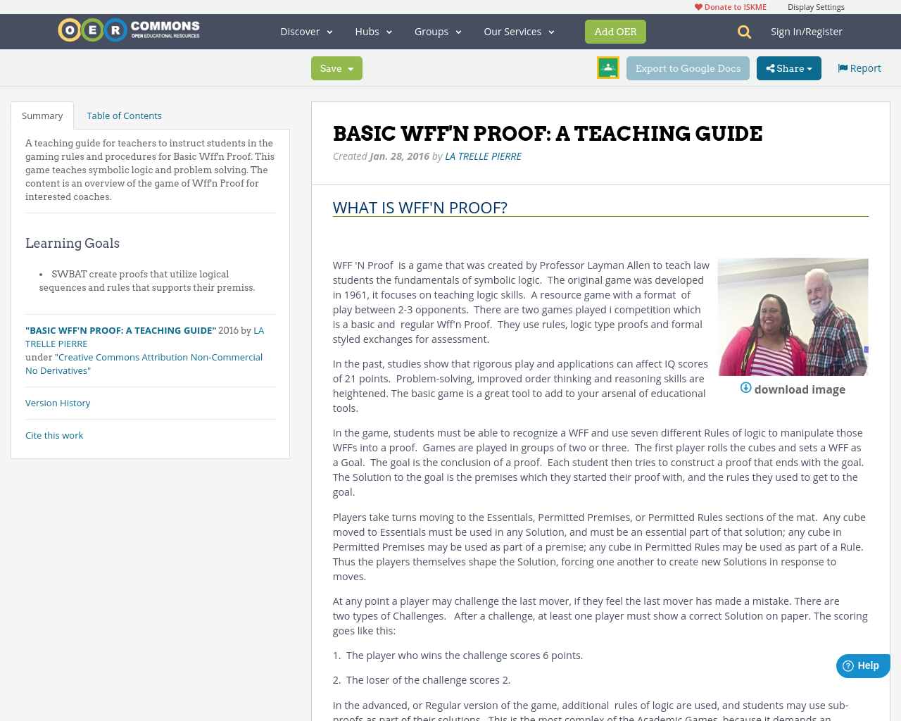 BASIC WFF'N PROOF: A TEACHING GUIDE | OER Commons