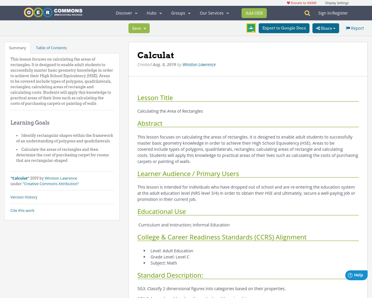 Calculat | OER Commons
