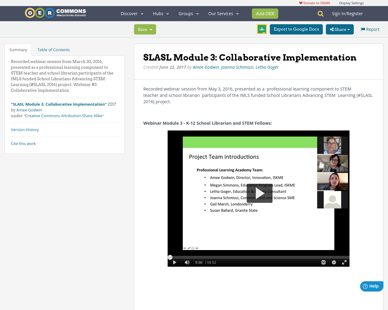 SLASL Module 3: Collaborative Implementation | OER Commons