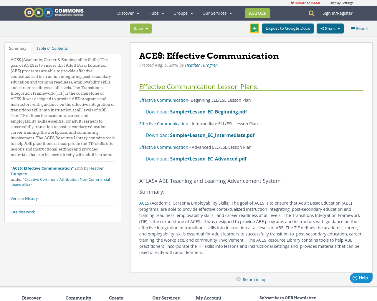 ACES: Effective Communication | OER Commons