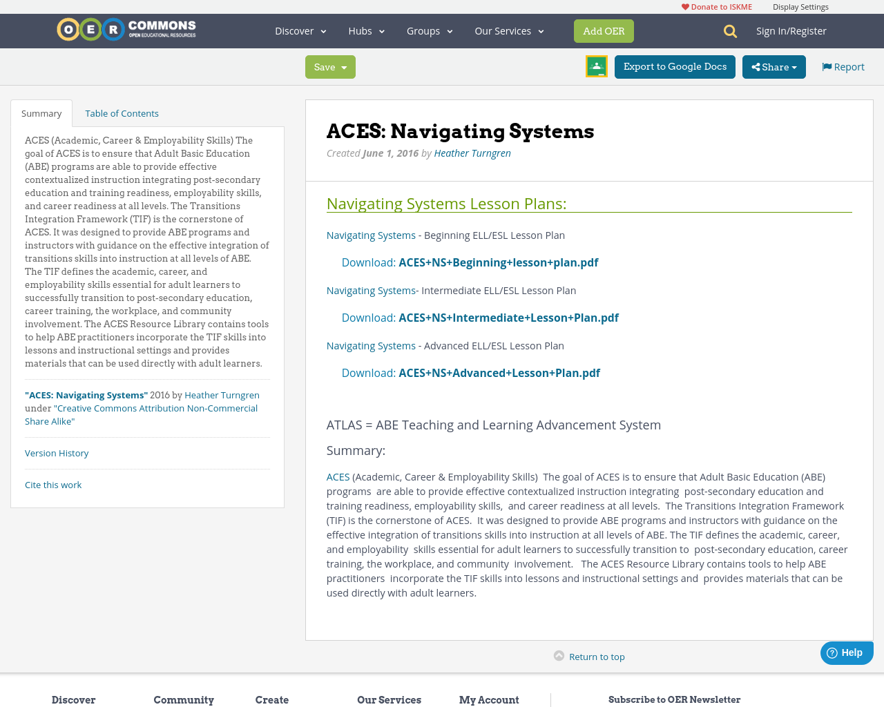 ACES: Navigating Systems | OER Commons