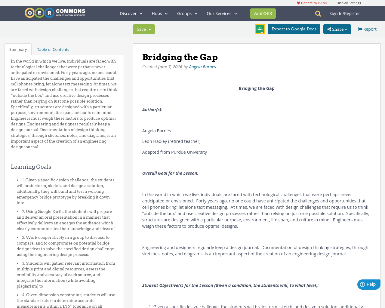 Bridging the Gap | OER Commons