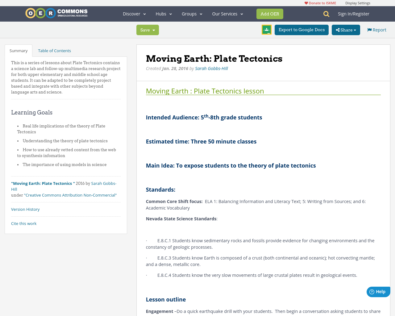 Moving Earth: Plate Tectonics | OER Commons