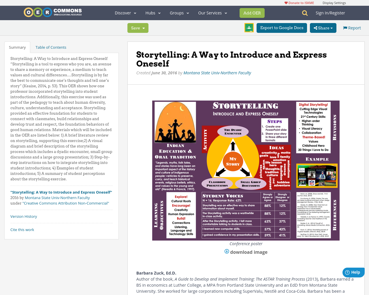 Storytelling: A Way to Introduce and Express Oneself | OER Commons