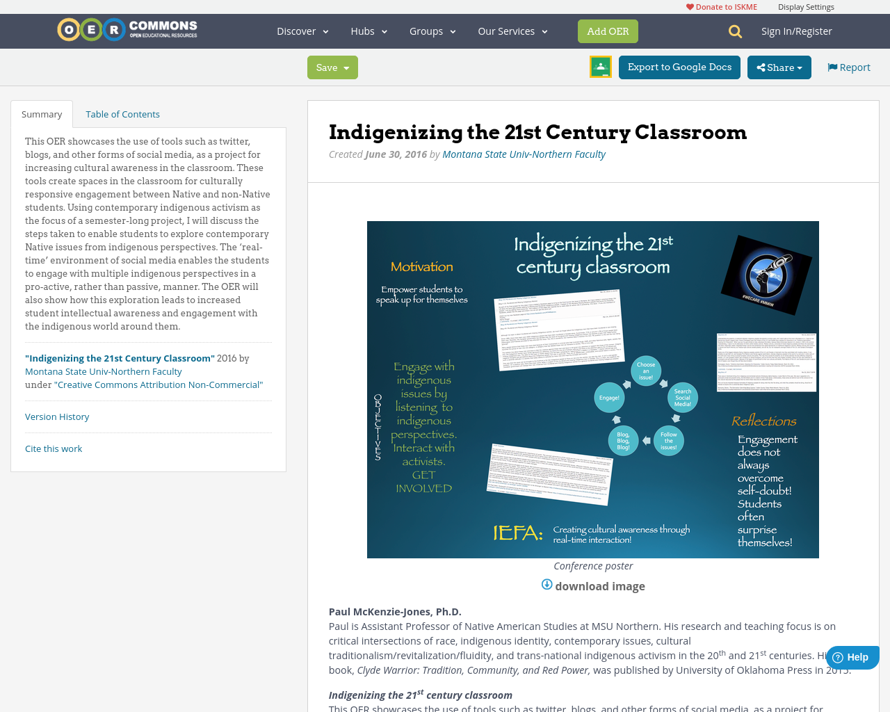 Indigenizing the 21st Century Classroom | OER Commons