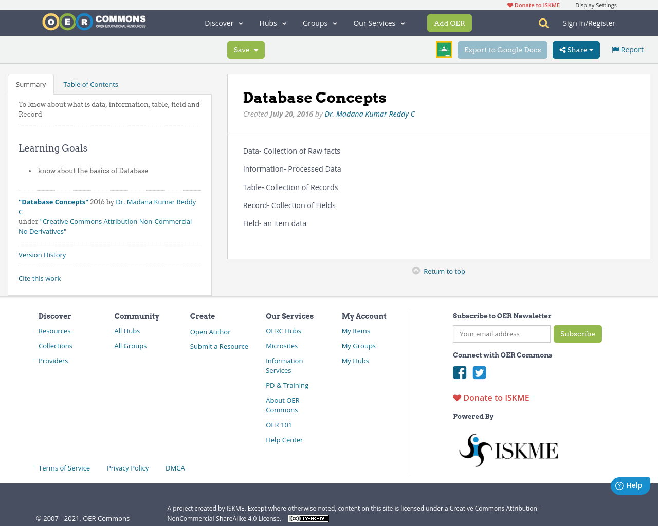 Database Concepts | OER Commons