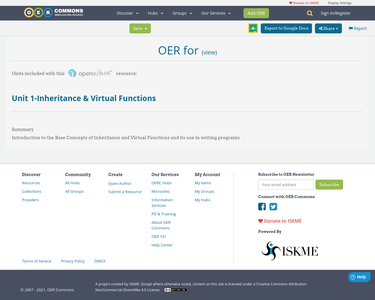 Oer For Oer Commons