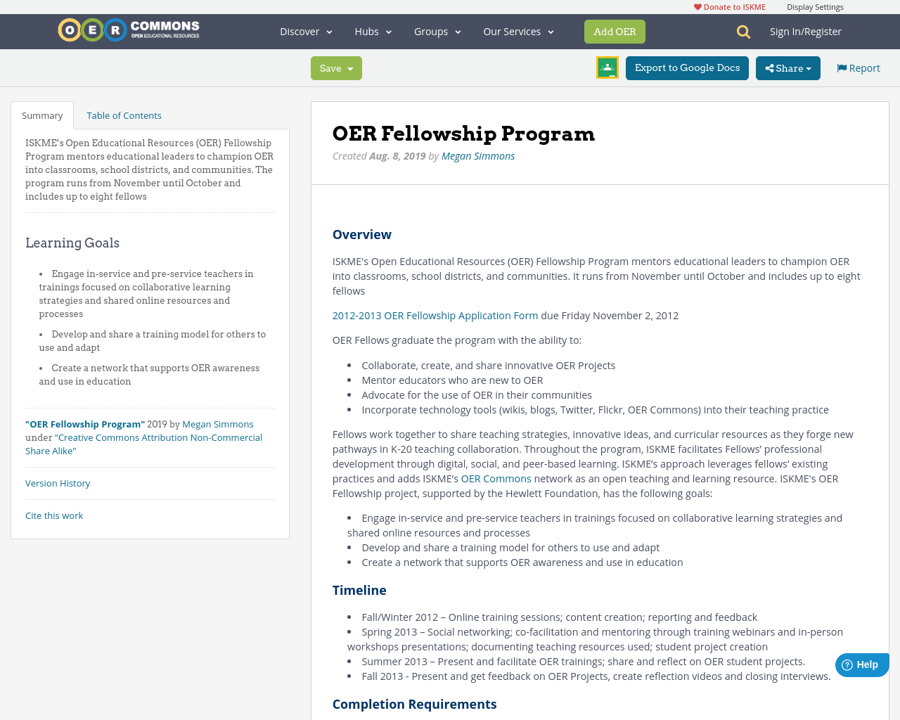 OER Fellowship Program | OER Commons