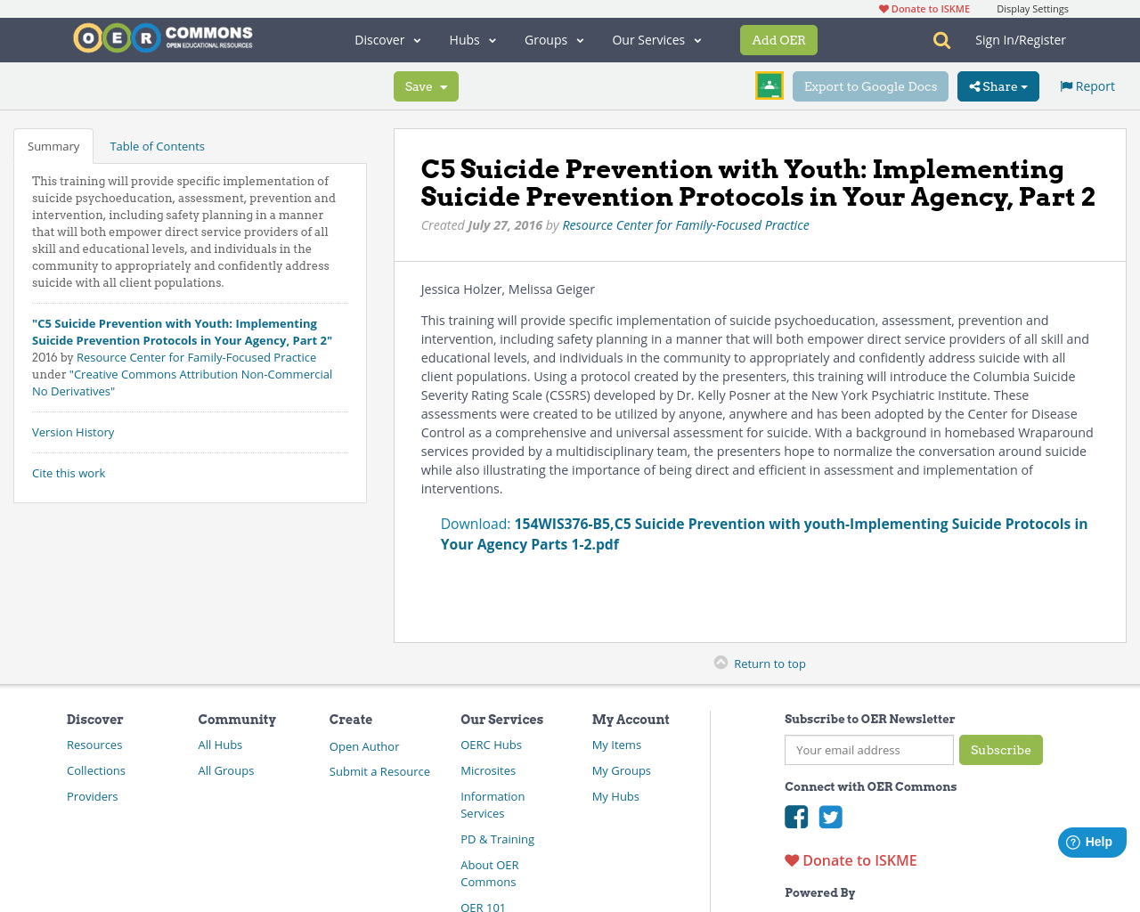 C5 Suicide Prevention with Youth: Implementing Suicide Prevention ...