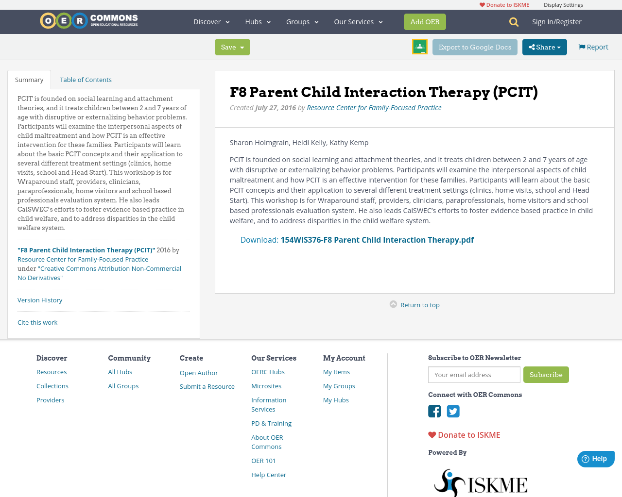 F8 Parent Child Interaction Therapy Pcit Oer Commons