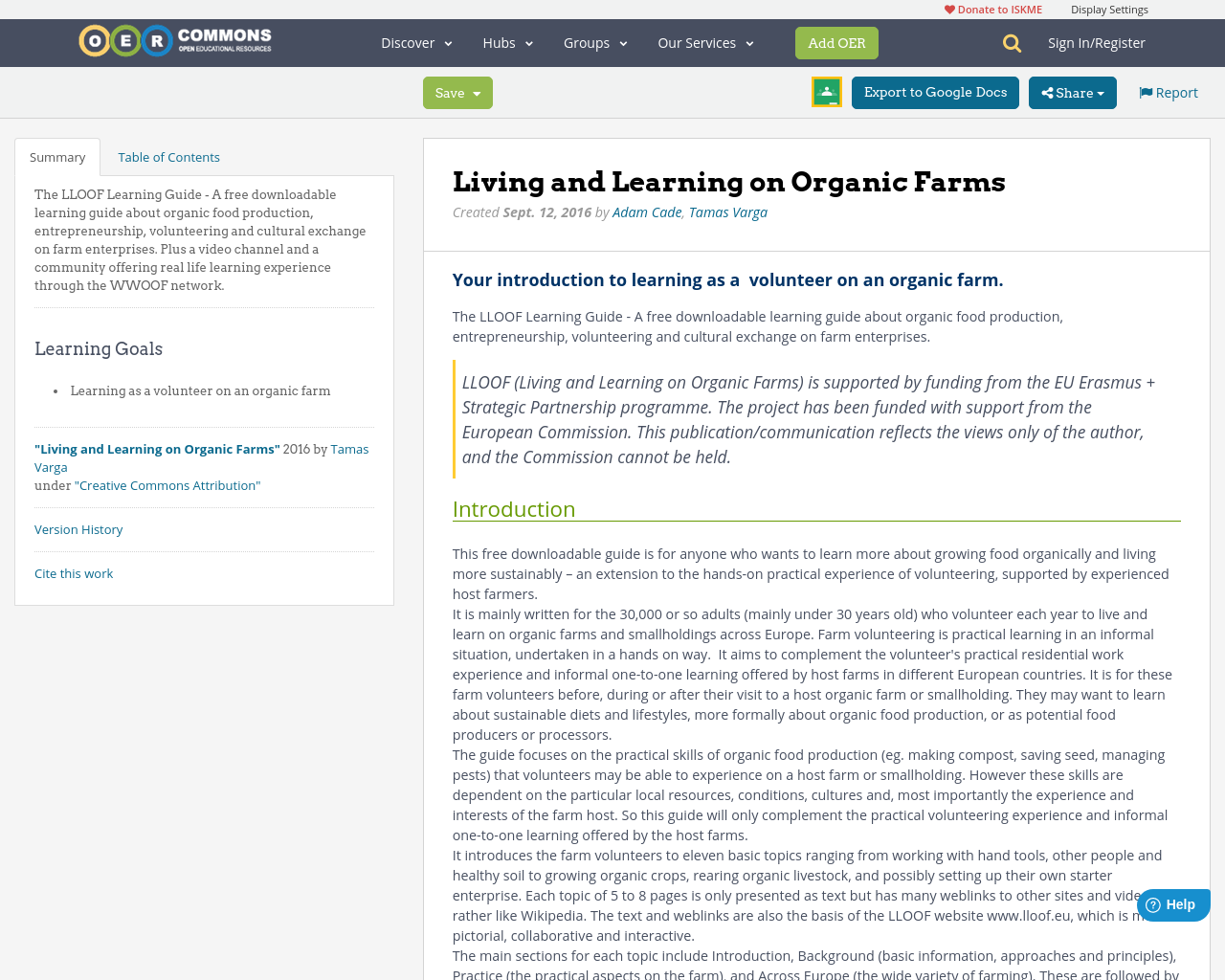 Living and Learning on Organic Farms | OER Commons