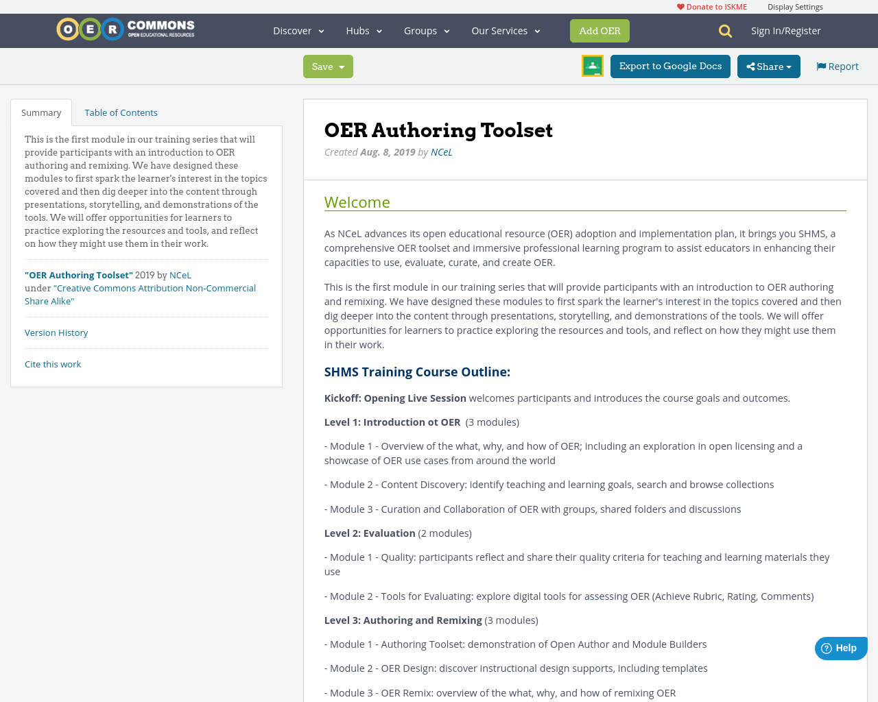 OER Authoring Toolset | OER Commons