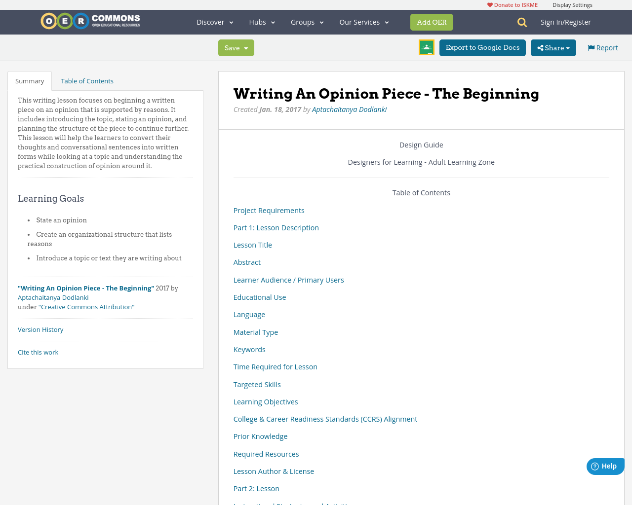 Writing An Opinion Piece - The Beginning | OER Commons
