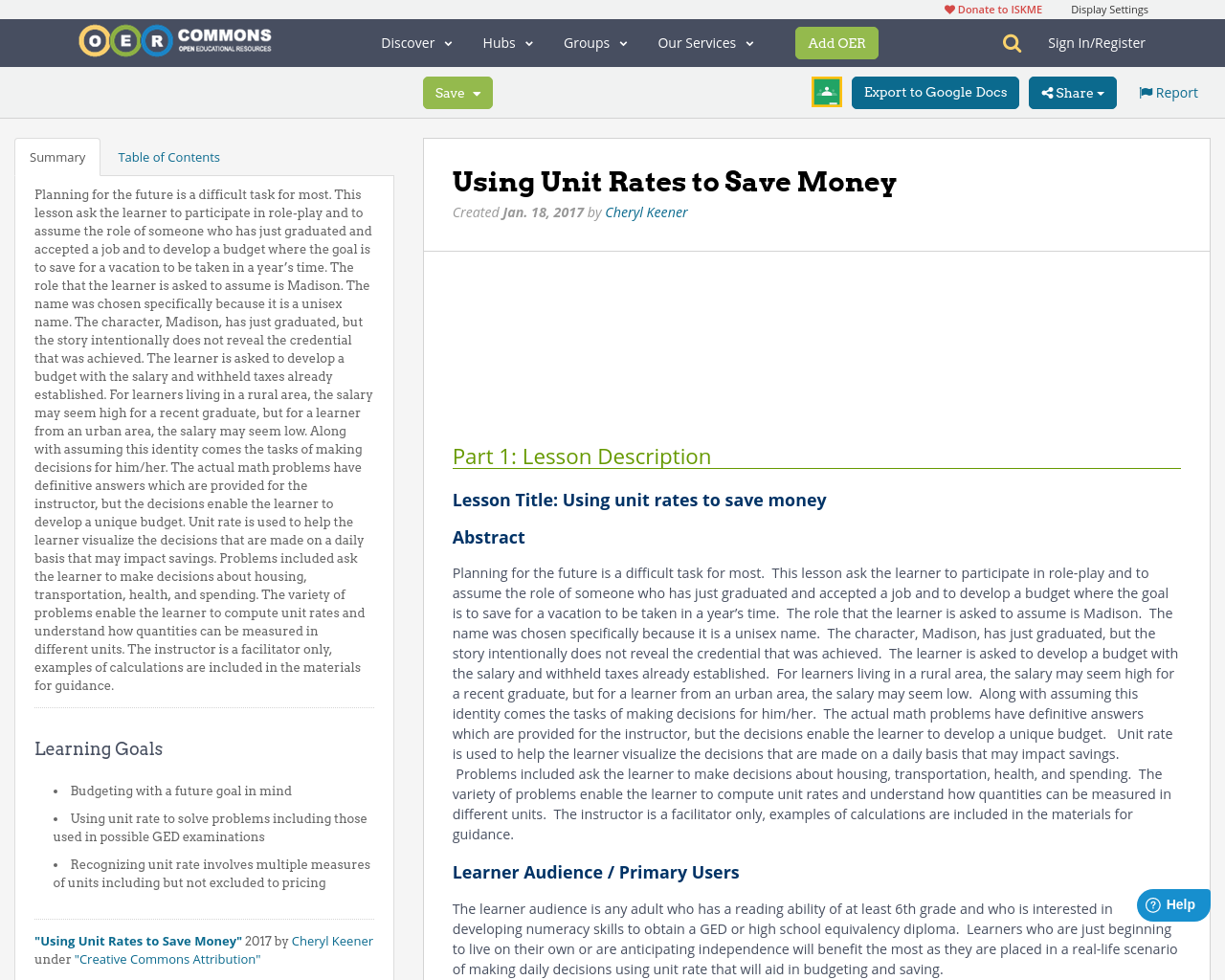 Using Unit Rates to Save Money | OER Commons