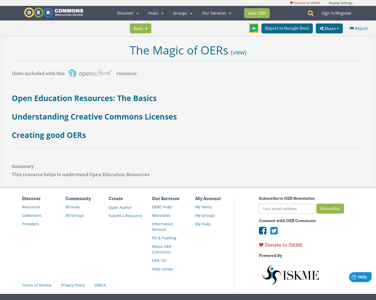 The Magic of OERs | OER Commons