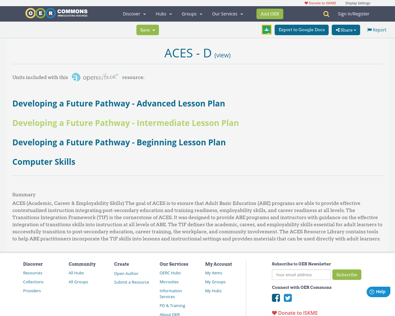 ACES - D | OER Commons