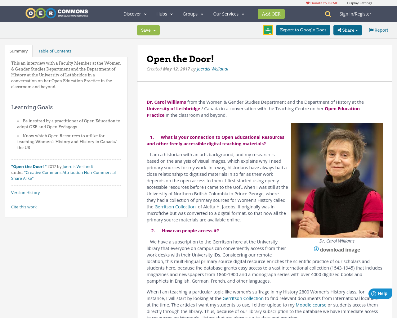 Open the Door! | OER Commons