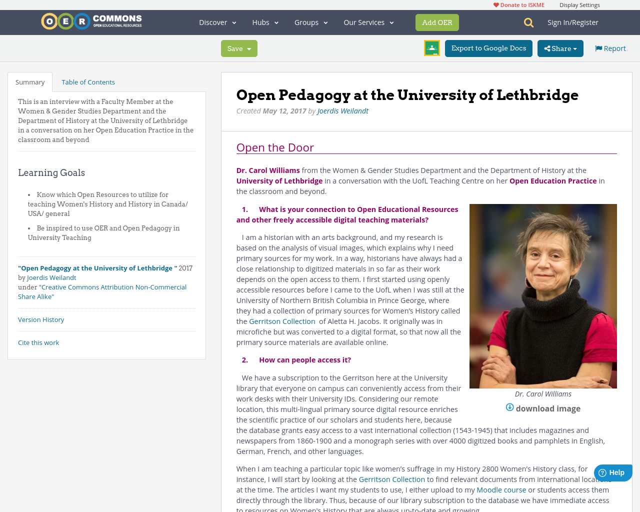 Open Pedagogy at the University of Lethbridge | OER Commons