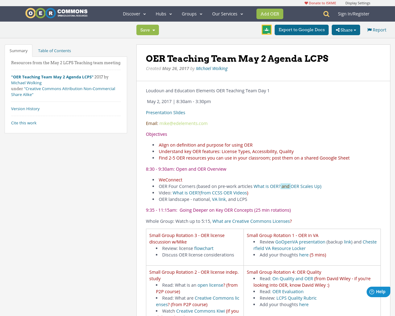 OER Teaching Team May 2 Agenda LCPS | OER Commons
