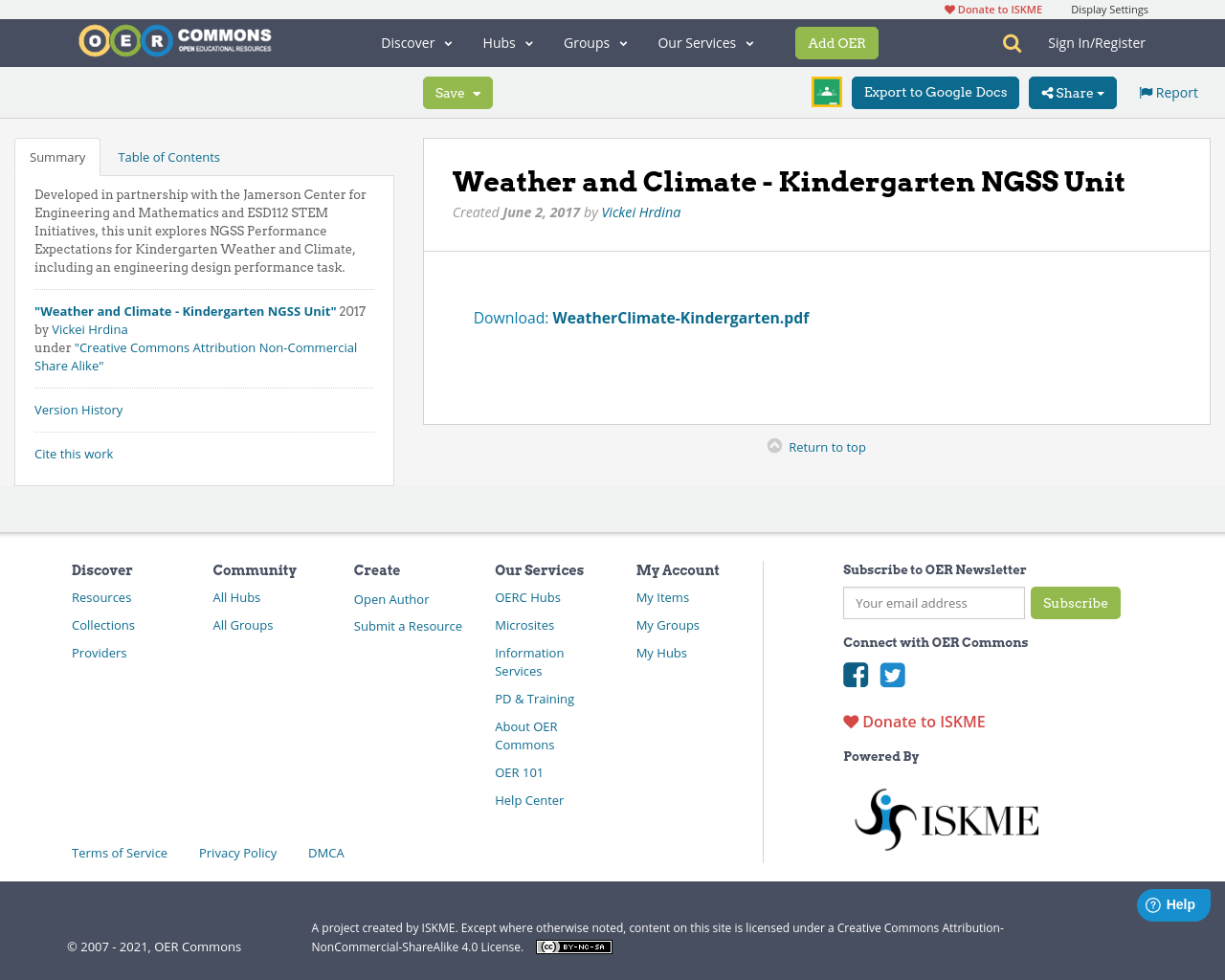 Weather And Climate Kindergarten NGSS Unit OER Commons Weather And Climate Kindergarten NGSS Unit OER Commons